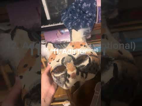 MAKE AN OCELOT MASK WITH ME!#firstshortvideo #firstvideo #ocelot #craft #craftideas #mask #painting
