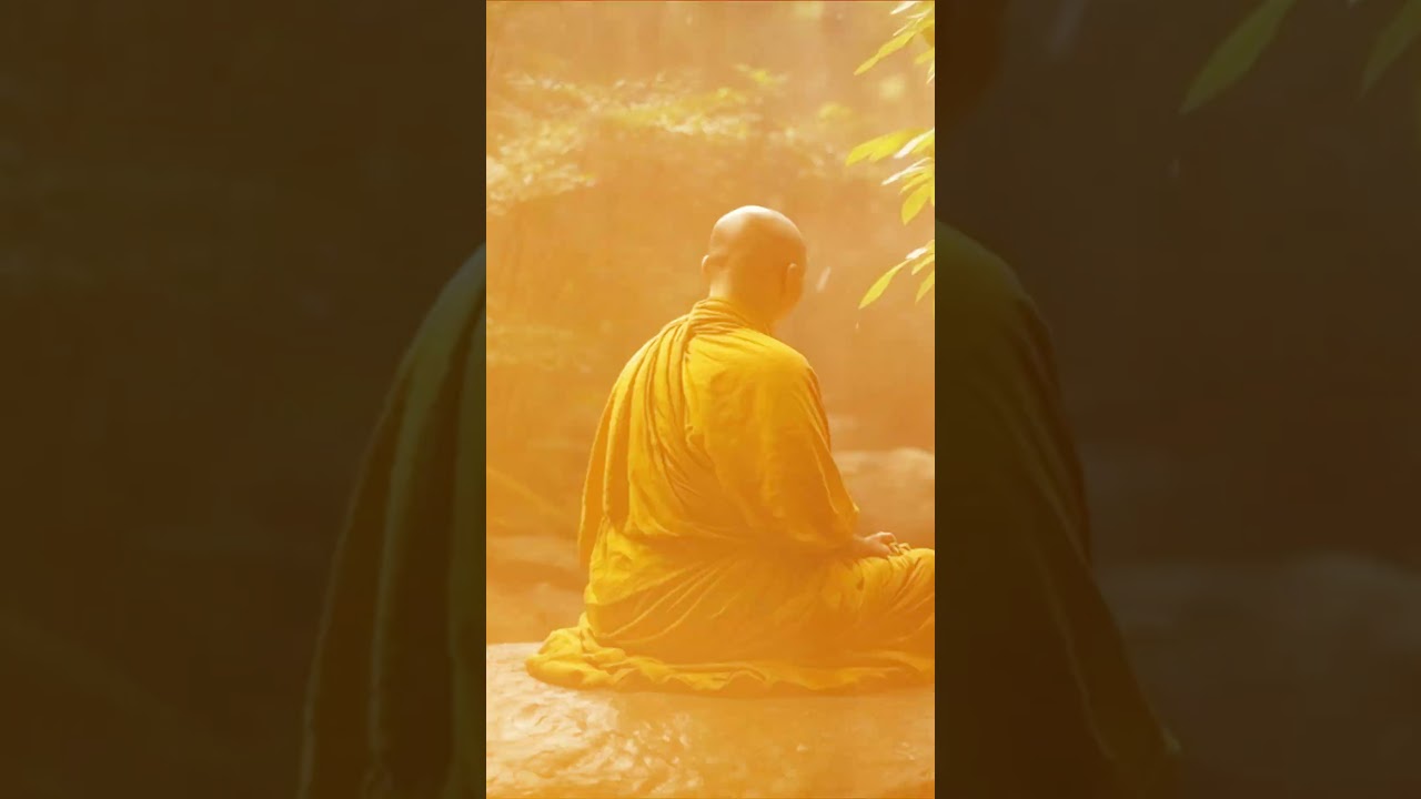 A Monk Meditating in the Mountains – Serenity and Tranquility #Mindfulness #SpiritualJourney