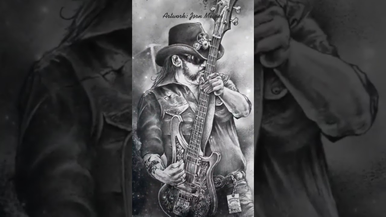 Lemmy 🤘🏻 Pencil artwork: Jørn Melnes | #motörhead #shorts
