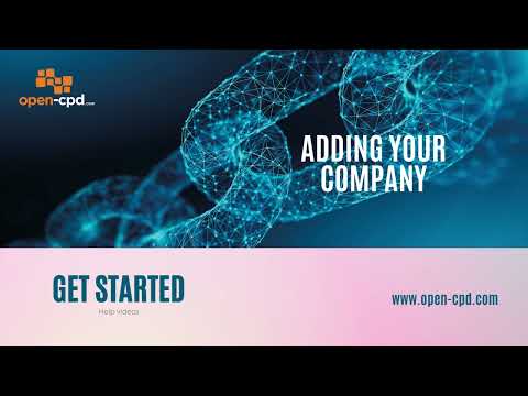 Create or edit company on Open CPD