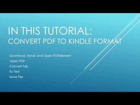 How to Convert PDF to Kindle