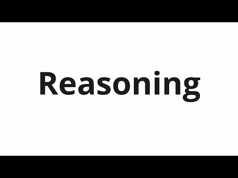 How to pronounce Reasoning