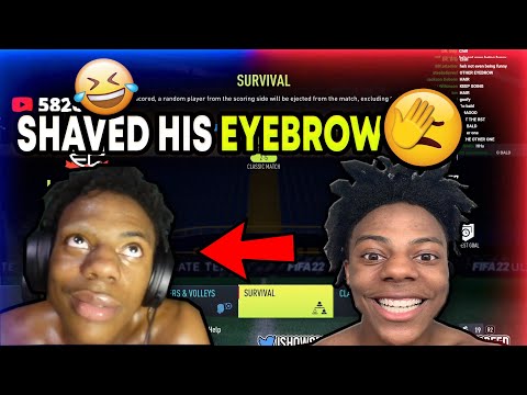 iShowSpeed Shaves his *EYEBROW* After loosing in FIFA! ????????