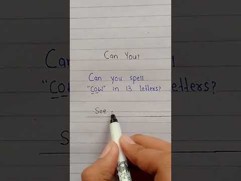 Can you spell COW in 13 letters? #views_viral_video_subscribers_grow