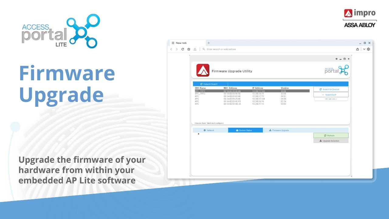 Firmware Upgrade - Access Portal Lite