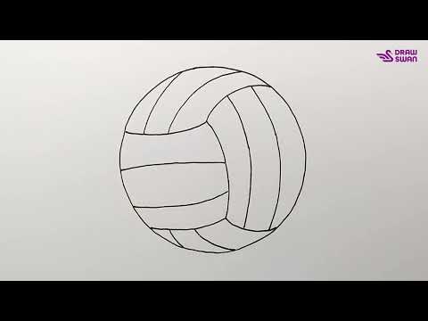 How to draw a volleyball