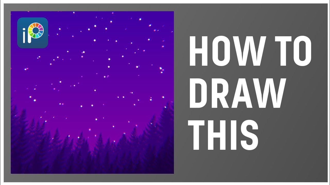 【ibisPaint】How to Draw Simple Night Sky 🌌【Tutorial】#Shorts