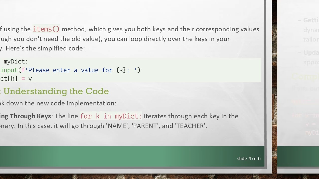 How to Update Dictionary Values Based on User Input in Python