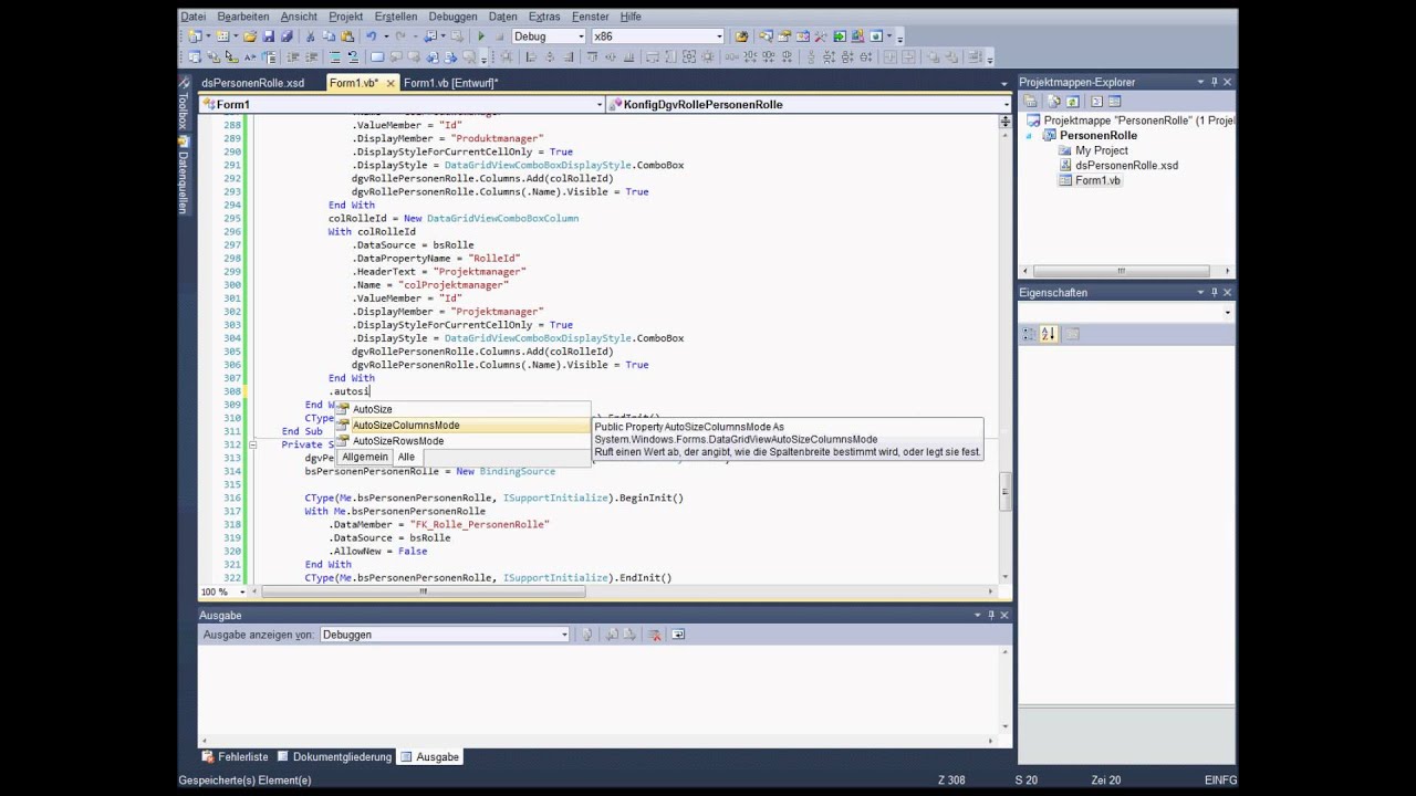 [vb.net] DataGridView with Binding Xml-Database without Designer III