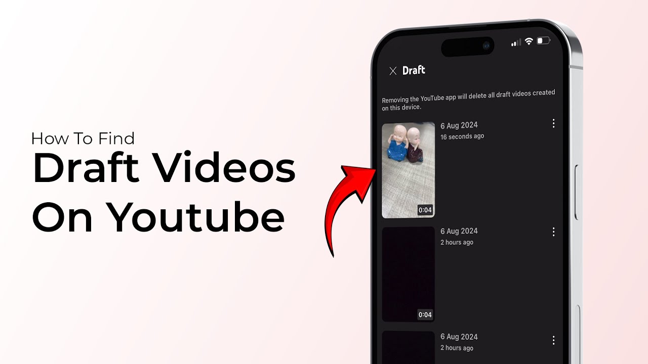 How To Find Draft Videos On YouTube?