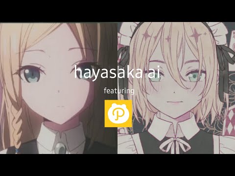 i made a custom avatar using picrew and hayasaka ai as reference