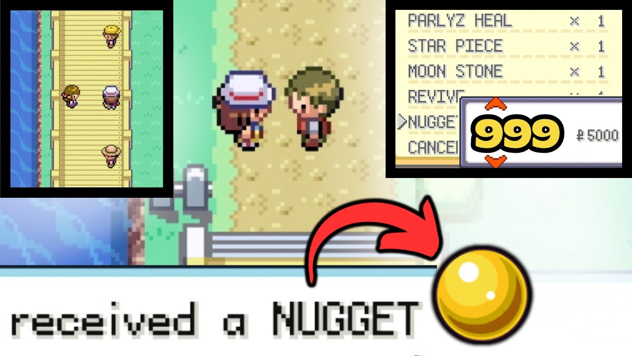 Infinite Money Nugget Glitch in Pokémon FireRed and LeafGreen
