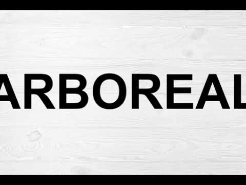 How To Pronounce Arboreal