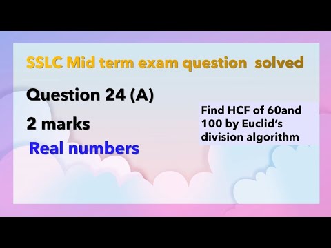 Find HCF of 60and 100 by Euclid’s division algorithm#cbseclass10maths