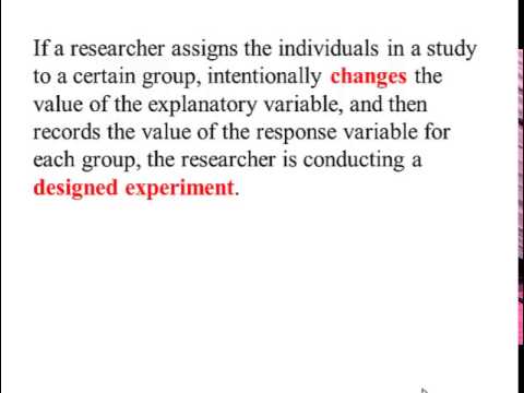 Observational Studies vs. Designed Experiments Part 1