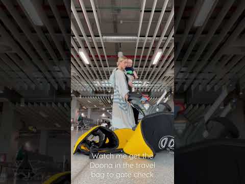 Doona stroller and travel bag! I love gate checking this #doona #travelstroller #newmom #shorts