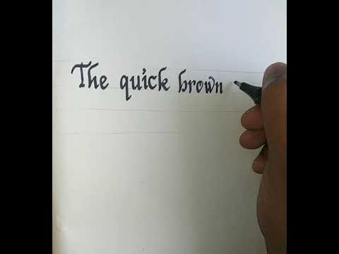 The quick brown fox jumps over the lazy dog | All alphabets in a single line | Itallic Calligraphy