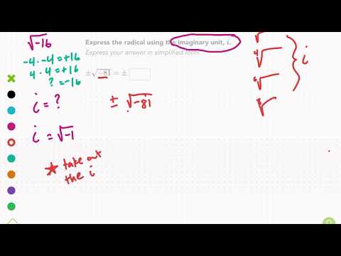 Khan Academy Tutorial: simplifying roots of negative numbers