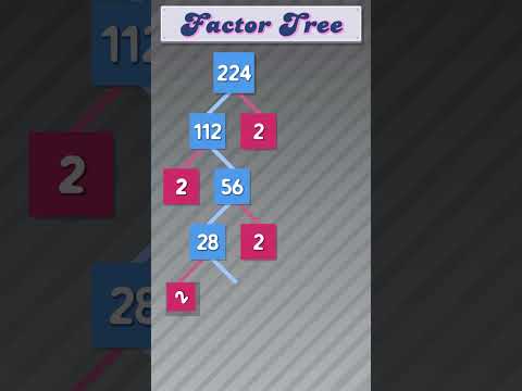 Factor Tree of 224 #publicmaths #maths #factortree