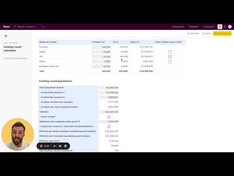 Funding Round Calculator - Tutorial