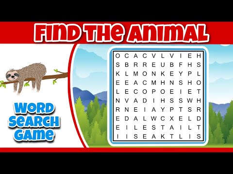 Animal Word Search Game | Can you find the animals? | Word Game