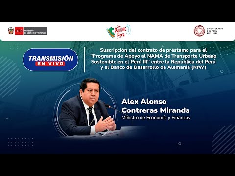 Perú suscribe préstamo para "Programa de Apoyo al NAMA de Transporte Urbano Sostenible III"