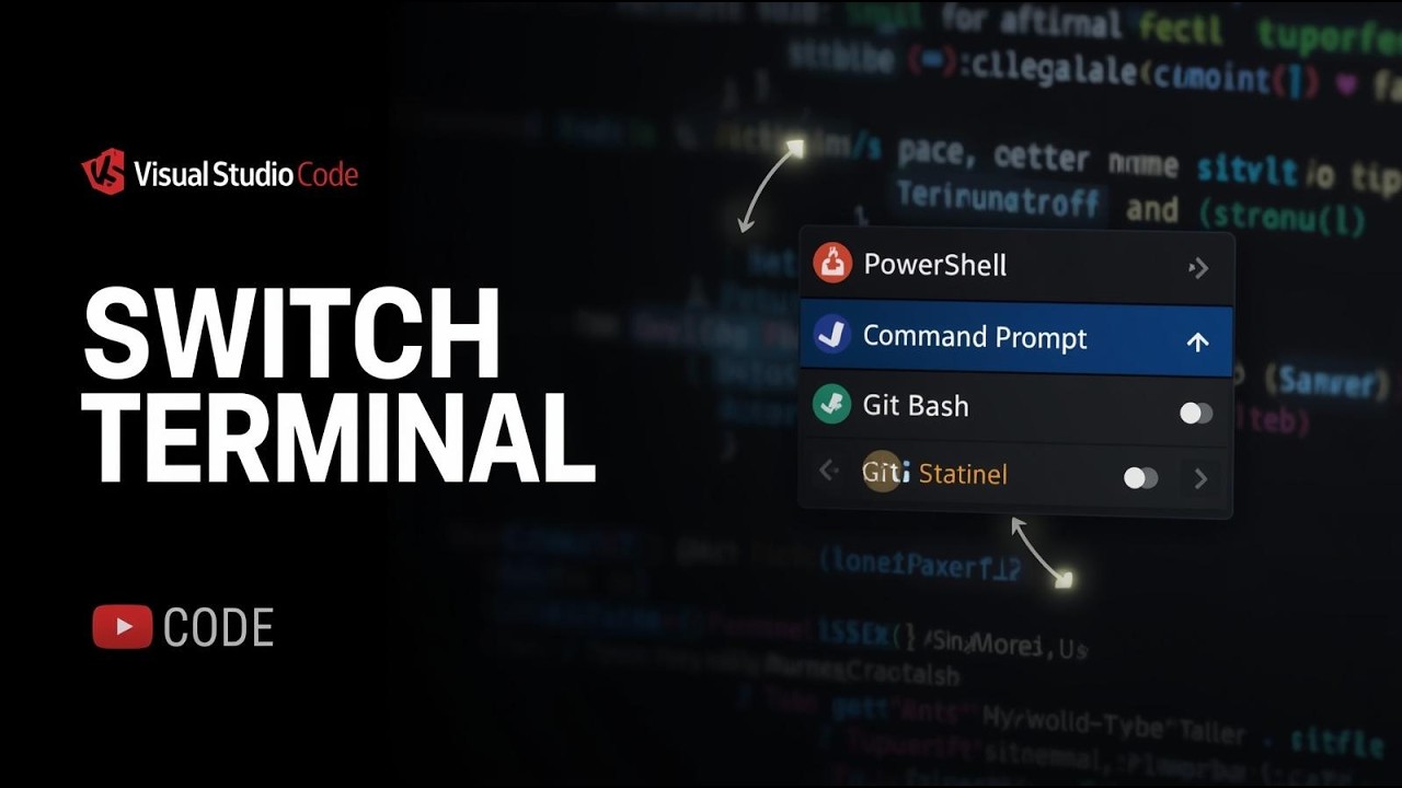 How to Switch Terminal in VS Code (Git Bash, CMD, PowerShell)