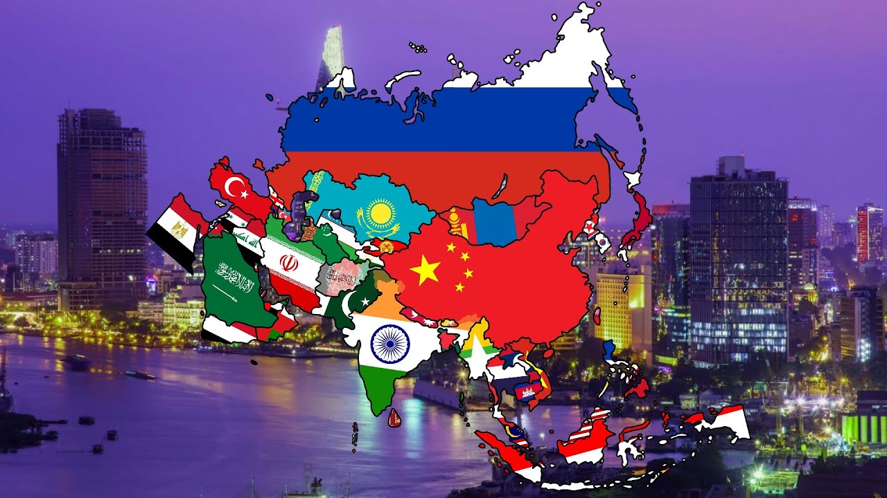 Asia-🏴Flag Map Speed Art🖌️