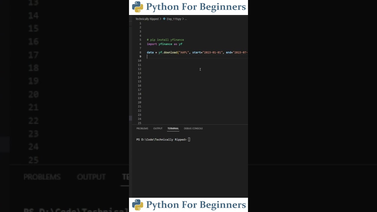 Get Stock Market Data With Python | Python Tutorial