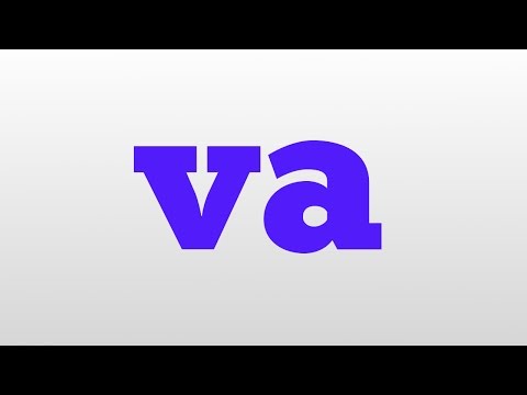 va meaning and pronunciation
