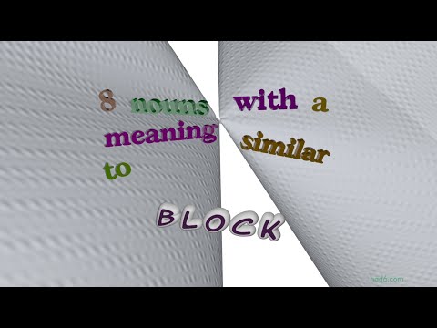 block - 11 nouns synonym to block (sentence examples)