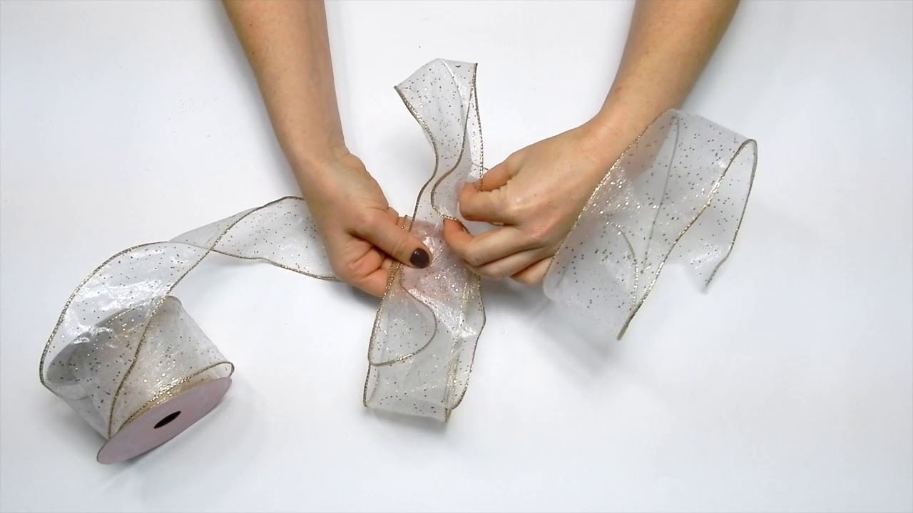 Gold Dots On Sheer Organza Wired Ribbon Item # 57787200