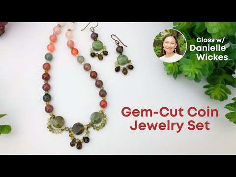 Design Jewelry with Gem-Cut Coin Beads! Danielle Wickes' Dewdrop Dreams Necklace & Earrings Set