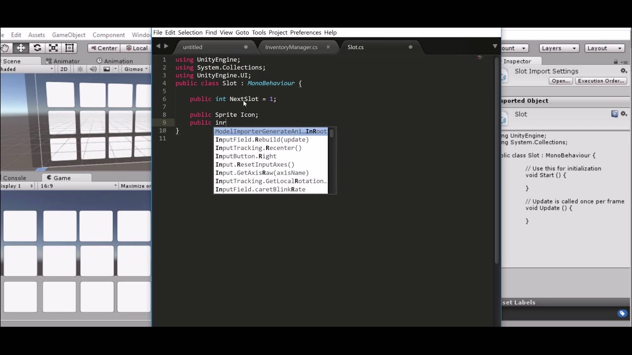 Unity 3D: How to Create A Inventory Part 1