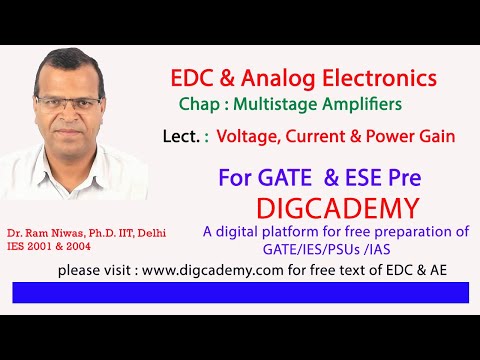 EDC & AE Ch 11 Multistage Amplifiers L1 voltage, current & power gain