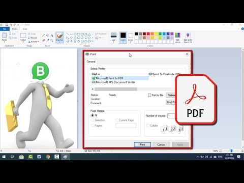 Using Microsoft Paint How to Save Image File as a PDF File on Windows PC