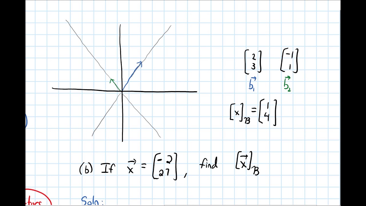 4.4 Coordinate Systems--Unique Representation Theorem and Coordinate Vectors (Video 2)