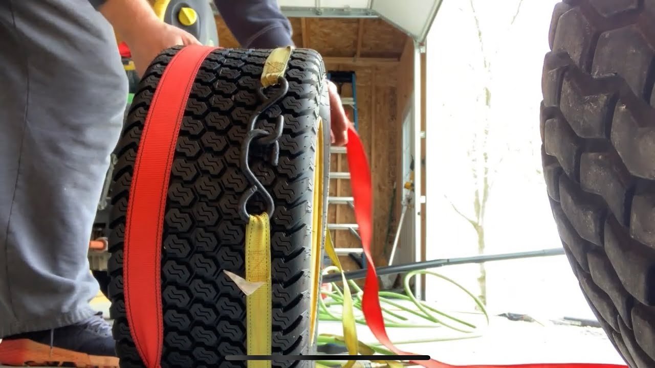 Changing Tire On John Deere Lawn Mower