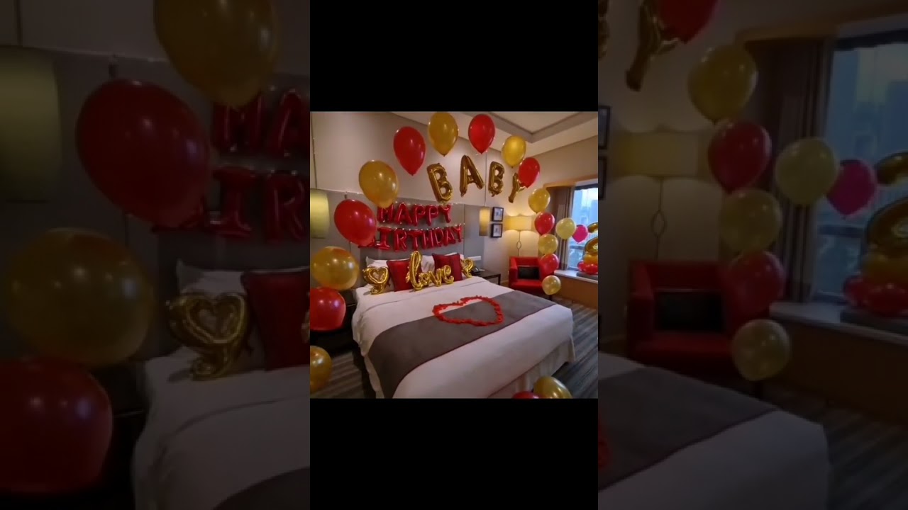 How to decorate a room for Birthday, Birthday surprise room decoration ideas for husband at home