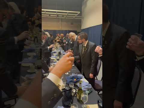 The toast. Free masons & Prince Hall 25th Anniversary Reunification banquet for Kansas.