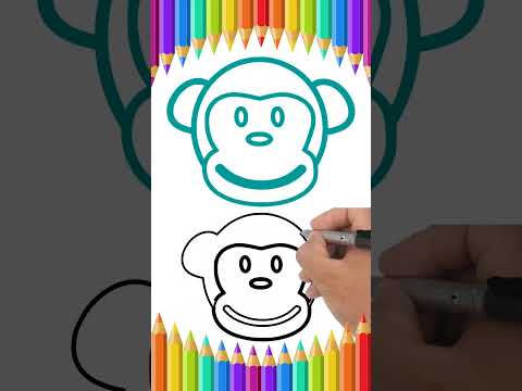 Simple Monkey face art work drawing #shorts #drawing #art #clipart #drawingskill