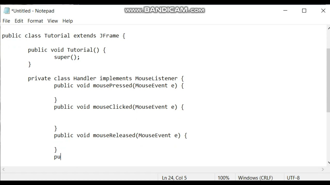 Java Game Programming Tutorial: Mouse Input