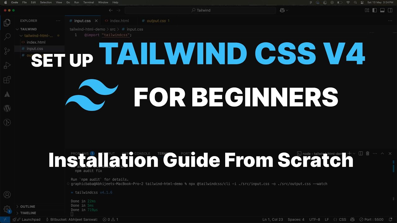 Tailwind CSS V4 Installation Guide - How to install Tailwind CSS 4