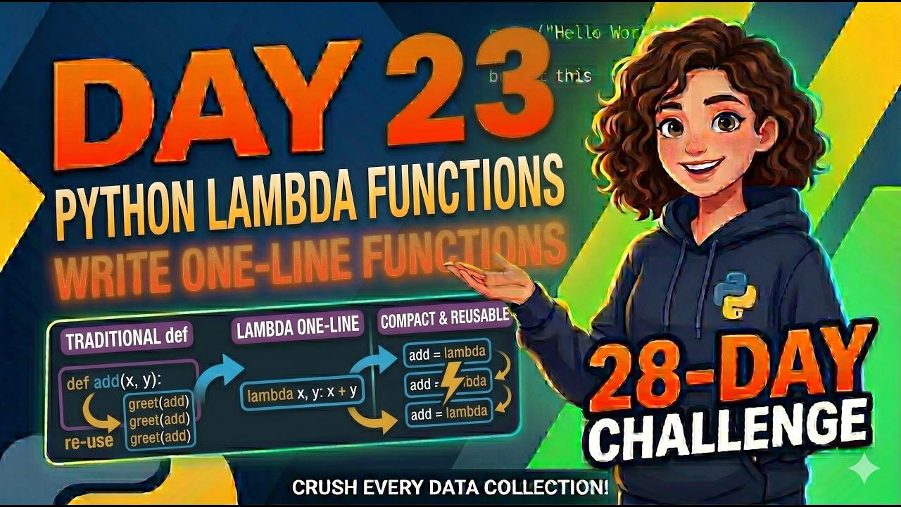 Python Lambda Functions: Write One-Line Functions (Day 23)