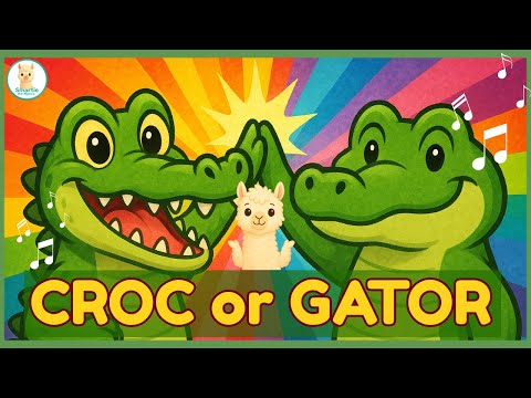 Croc or Gator? Song for Kids | Differences between Crocodile and Alligator | Educational Song