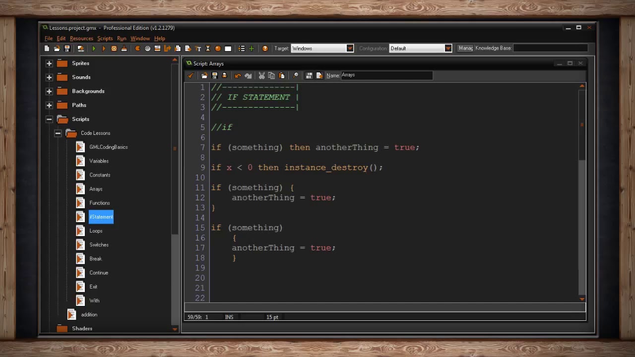 GameMaker: Studio - If Statement