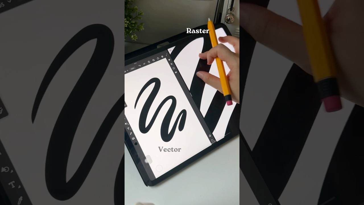 A here’s a simple comparison between Vector and Raster Brushes! 🎨✨