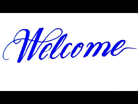 how to write welcome in bubble letters || wellcome || calligraphy welcome || fancy handwriting