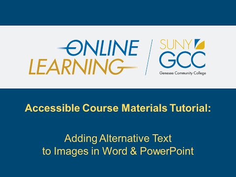 Adding Alternative Text to Images in Word & PowerPoint