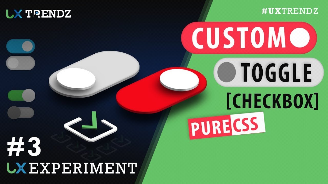 Custom Toggle Checkbox with Pure Css  |  Css Checkbox  | Pure Css Tutorial 2019 [Ep #3]